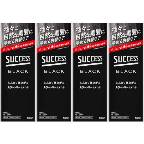 【4個セット】サクセスブラック ふんわり仕上がるカラートリートメント 本体 155g(4901301434241-4)
