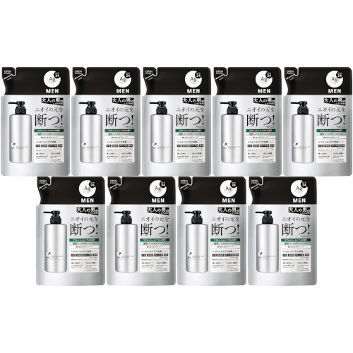 【9個セット】エージーデオ２４メン 薬用メンズボディクレンズ つめかえ用 420ml(4550516495211-9)