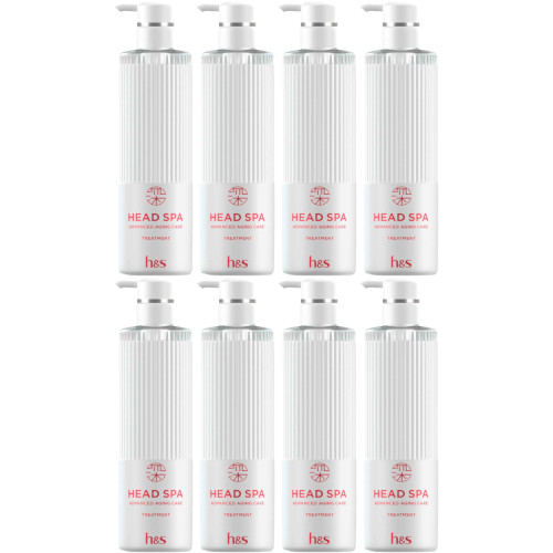 【8個セット】ｈ＆ｓ 深ヘッドスパ アドバンスドエイジングケア トリートメント ポンプ 435g(4987176310798-8)