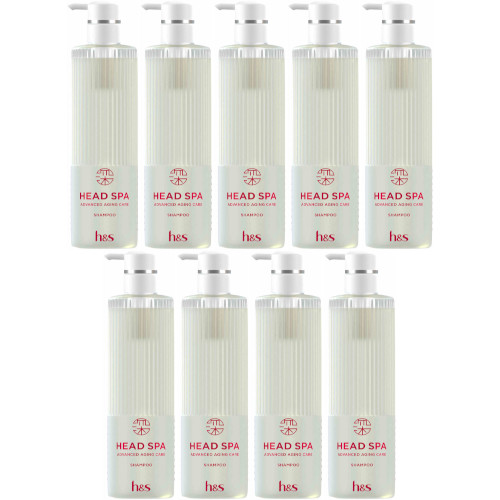 【9個セット】ｈ＆ｓ 深ヘッドスパ アドバンスドエイジングケア シャンプー ポンプ 435g(4987176310866-9)