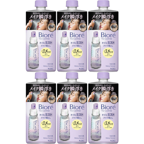 【6個セット】ビオレ ザクレンズオイルミストメイク落とし つめかえ用 180ml(4901301447883-6)