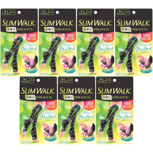 【7個セット】スリムウォーク 金曜日のリセットリフレＭ〜Ｌ チャコールグレー 1足(4902522681810-7)