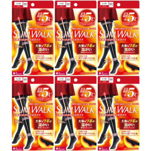 【6個セット】スリムウォーク 美脚あったか温ツボタイツ SM 1枚(4902522681780-6)