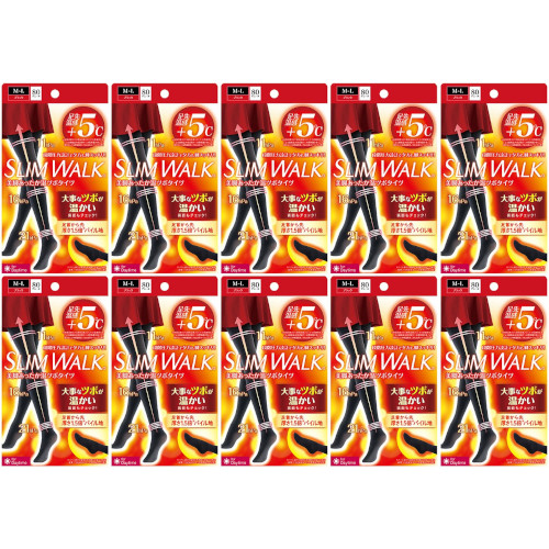 【10個セット】スリムウォーク 美脚あったか温ツボタイツ ML 1枚(4902522681797-10)