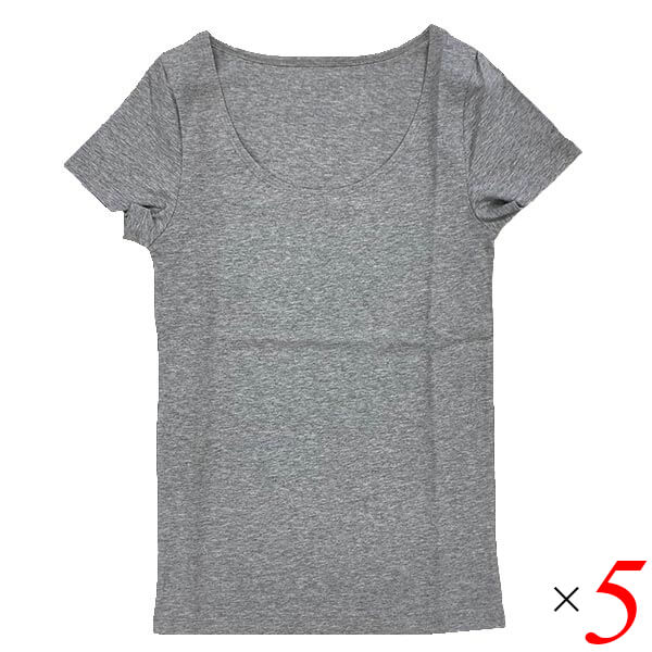 【BIGお買い物ラリー！ポイント最大+11%】DEO's コンプリート消臭インナー レディース グレー 5枚セット 脇汗 消臭 Tシャツ 送料無料