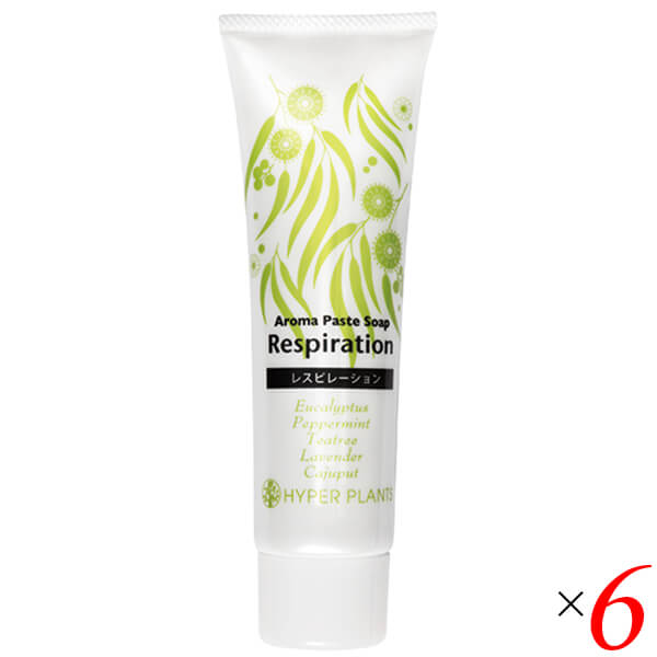 洗顔 洗顔料 洗顔フォーム ハイパープランツ アロマペーストソープ レスピレーション 100g 6個セット 彩生舎 HPS005 送料無料