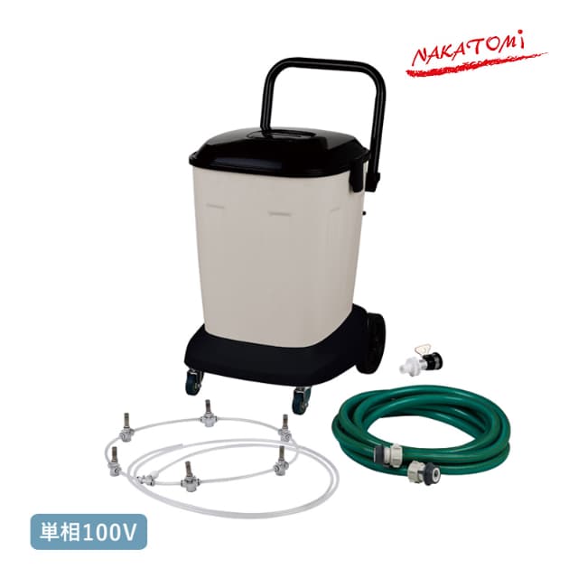 【欠品中・次回７月頃】ナカトミ 25Lミストタンクキット M-25TA 単相100V 工場扇用 扇風機用 ノズル噴霧式 ミスト発生機 暑熱 熱中対策 法人様限定 代引不可
