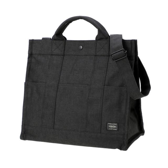 ポーター スモーキー 2WAYトートバッグ 592-27627 10 ブラック 吉田カバン PORTER SMOKY 2WAY TOTE BAG ショルダーバッグ 肩掛け 斜め掛け 手持ち カジュアル メンズ レディース 日本製 ブランド