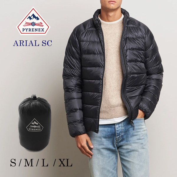 ピレネックス PYRENEX アリアル ARIAL SC ダウン 売れ筋 ジャケット メンズ ファーなし ダウンパーカー アウター 男性 折り畳み 収納 袋付き