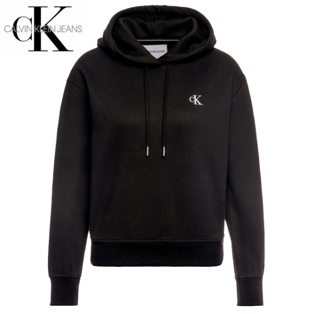 送料無料 カルバンクラインジーンズ パーカー J20J213178 BAE レディース 長袖 ロゴ刺繍 スウェットシャツ   JEANS