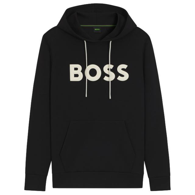 送料無料 ヒューゴボス パーカー 50551457 002 BLACＫ プルオーバー ロゴ Hugo Boss