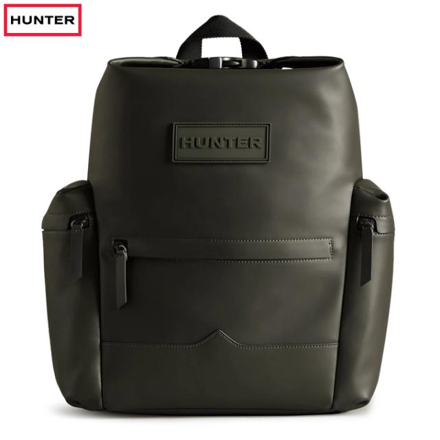 送料無料 ハンター リュック UBB7019LRS D OLIVE  通勤 通学 オリジナル ミディアム トップクリップ ラバーレザー HUNTER