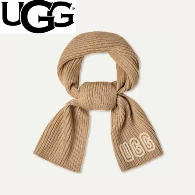 送料無料 アグ チャンキー クラフテッド リブ スカーフ 102787 WHITE PEPPER レディース マフラー ストール UGG