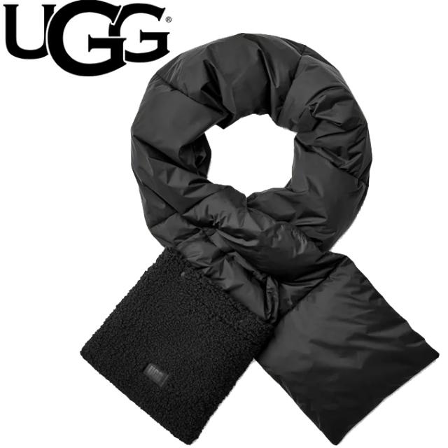 送料無料 アグ マフラー 102822 Black フラッフ パッカブル スカーフ レディース 耐水 ストール UGG