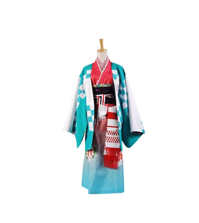 DK2051 【青の祓魔師】杜山しえみ 和服 豪華版　ニーちゃん　　コスプレ衣装　完全オーダメイドも対応可能