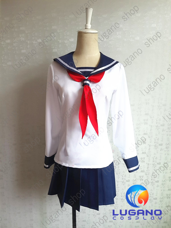 『銀魂』（ぎんたま）　神楽（かぐら）　セーラー服　風　コスプレ衣装+メガネ+ウィッグセット　 コスチューム