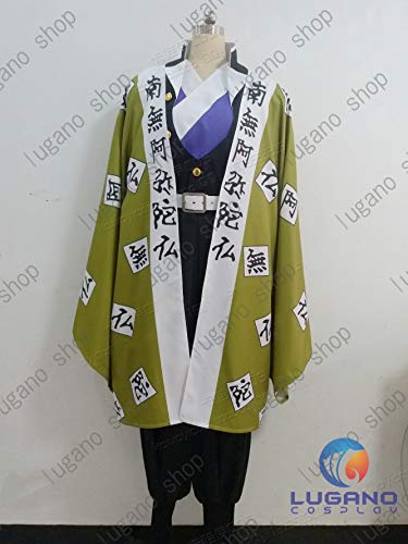 LUGANO　鬼滅の刃  きめつのやいば　悲鳴嶼 行冥(ひめじま ぎょうめい) 風 コスプレ衣装 ハロウィン　仮装 完全オーダー可能