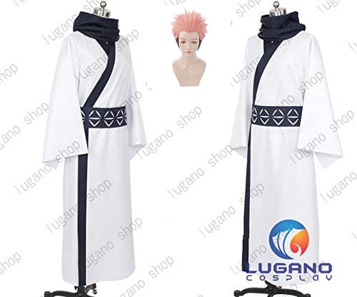 呪術廻戦 両面宿儺(リョウメンスクナ)  風 　コスプレ衣装 +ウィッグ　フェイスシール付き　クリスマス、ハロウィン イベント仮装 コスチューム