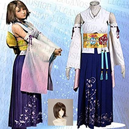 ファイナルファンタジーX FF10 ユウナ 戦闘服　16点超豪華フルセット  コスチューム　コスプレ　コスプレ衣装
