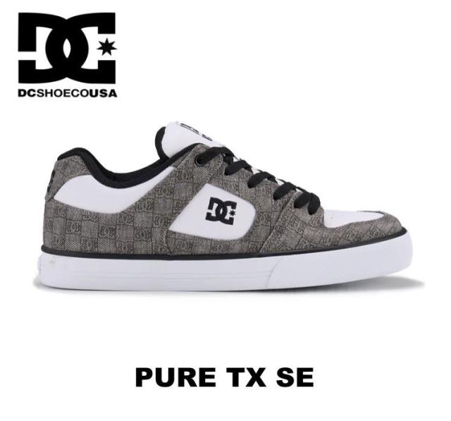 ディーシー dc メンズ ローカット スニーカー シューズ ピュア TX SE DM252302 DC SHOES PURE TX SE ダンス スケーター 限定 白 ホワイト グレー WGY 男性 通学 かっこいい キングサイズ 25cm 25.5cm 26cm 26.5cm 27cm 28cm 29cm