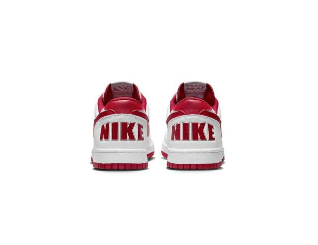 ナイキ スニーカー メンズ ビッグナイキ NIKE BIG ロー ホワイト レッド ローカット 355152-150 大きいサイズ 運動靴 定番 クラシック カジュアル 赤 白 真っ白 通学 かっこいい 軽量モデル 25cm 25.5cm 26cm 26.5cm 27cm 28cm 28.5cm 29cm