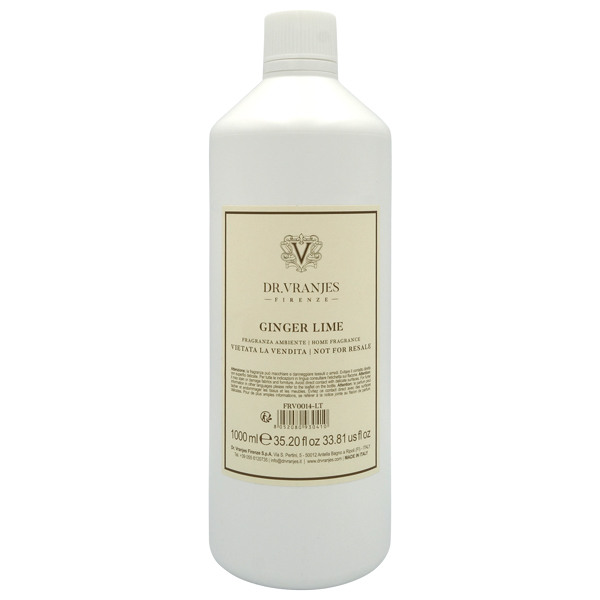 ドットール・ヴラニエス DR. VRANJES リードディフューザー ジンジャーライム(GINGER LIME) リフィル (詰替え用) 1000ml【訳あり・テスター・未使用品】