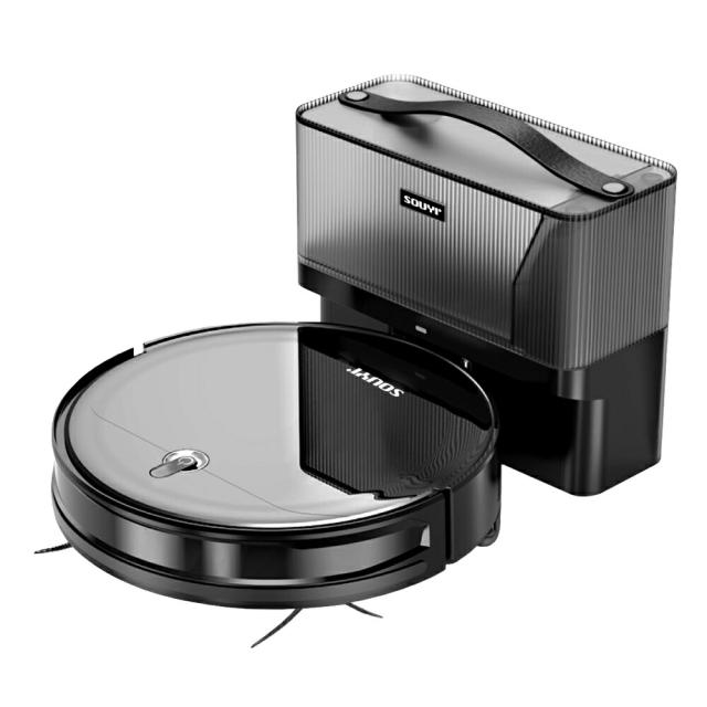 自動収集機能付き ロボット掃除機 ブラック