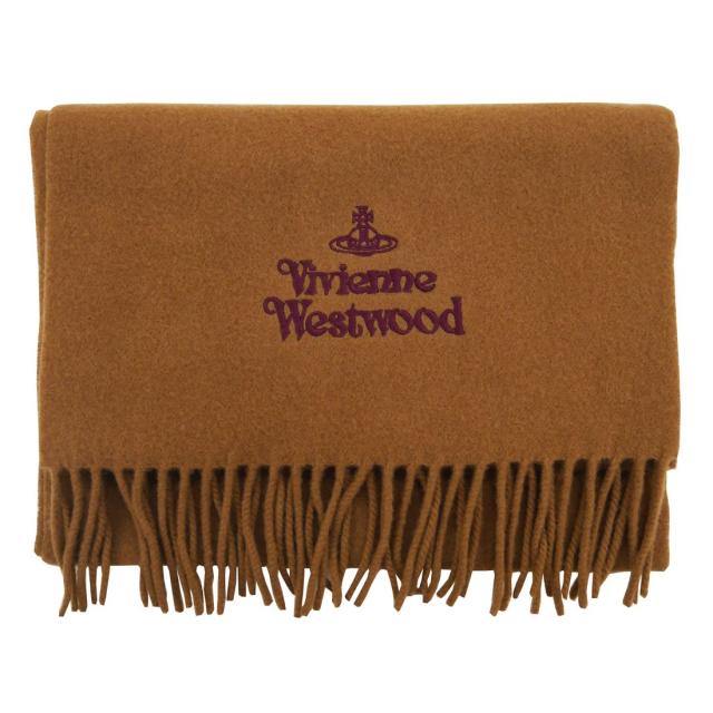 送料無料 マフラー ヴィヴィアンウエストウッド 約30×180ｃｍ 24-81030007-W00Q7-C407/CAMEL/9463