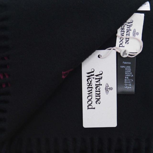 マフラー ヴィヴィアンウエストウッド 約30×180ｃｍ 24-81030007-W00Q7-N401/BLACK/9555