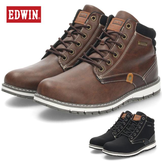 EDWIN エドウィン メンズ スニーカー 防水 防滑 EDW-7982 ブラック ブラウン 黒 茶色 カジュアルシューズ 幅広 靴の通販はau PAY マーケット - Parade ...