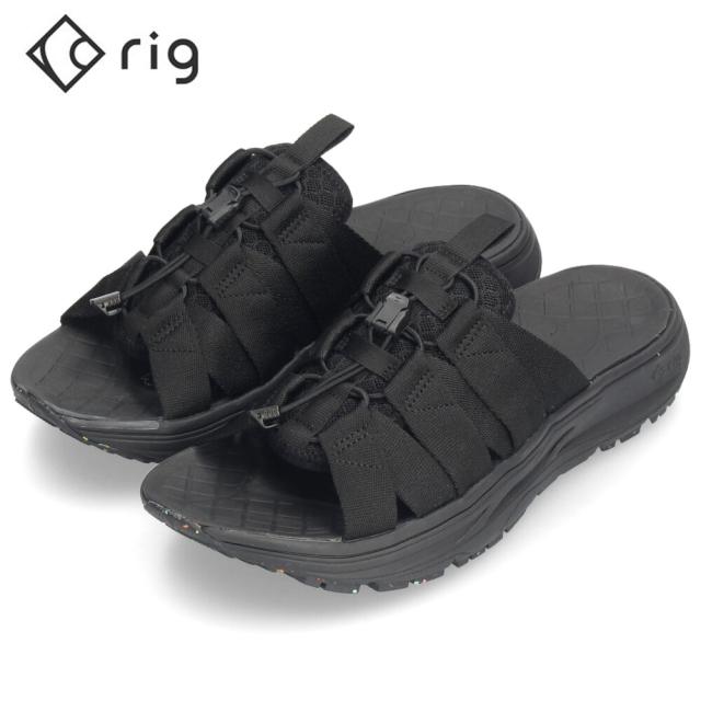 リグ リカバリーサンダル メンズ サンダル ブラック 黒 リカバリー シューズ コンフォート アウトドア rig footwear Wadu ワドゥ RG0027