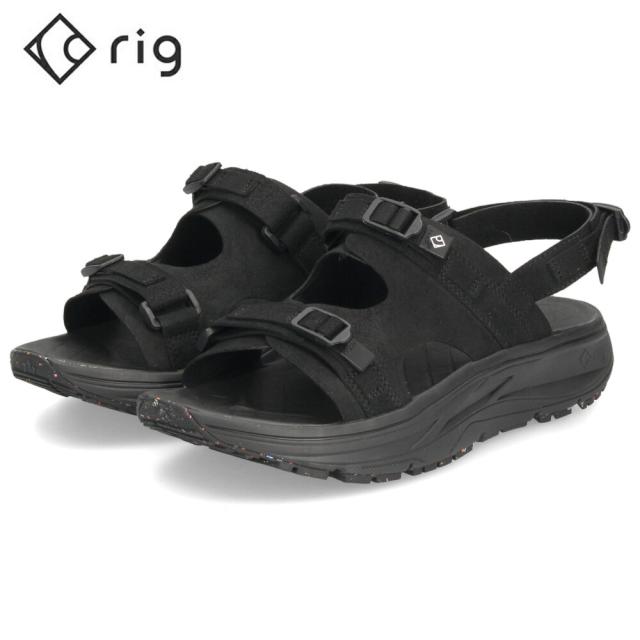 リグ リカバリーサンダル クルカ2.0 メンズ ストラップサンダル スポーツサンダル ブラック 黒 アウトドア スポサン rig kuruka 2.0 RG0031