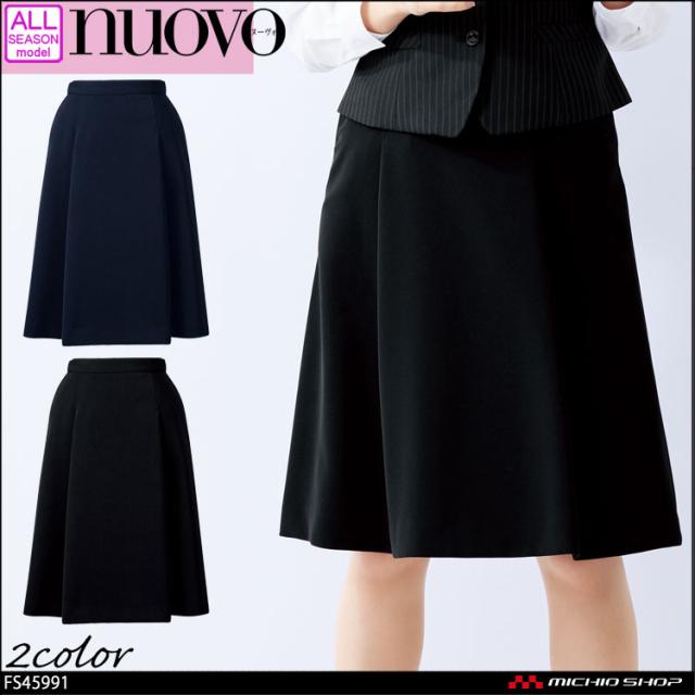 オフィス 事務服 制服 フォーク ヌーヴォ FOLK nuovo 脇ゴムソフトプリーツスカート FS45991