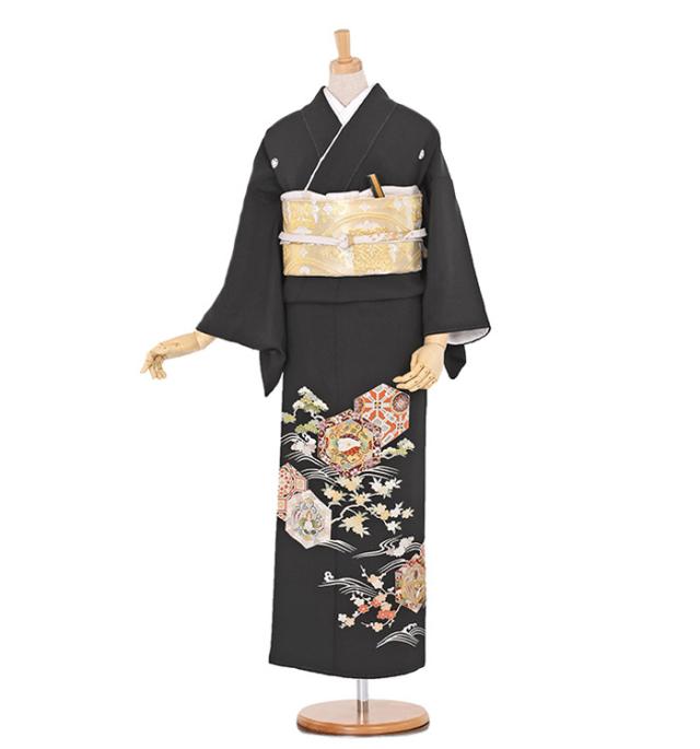 往復送料無料 2泊3日 レンタル 黒留袖 レンタル Sサイズ No.0328