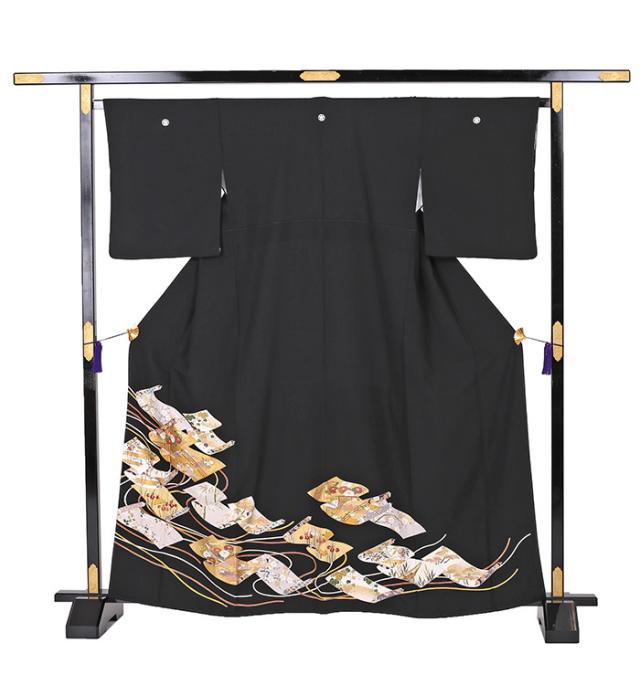 往復送料無料 2泊3日 レンタル 黒留袖 レンタル Sサイズ No.0342