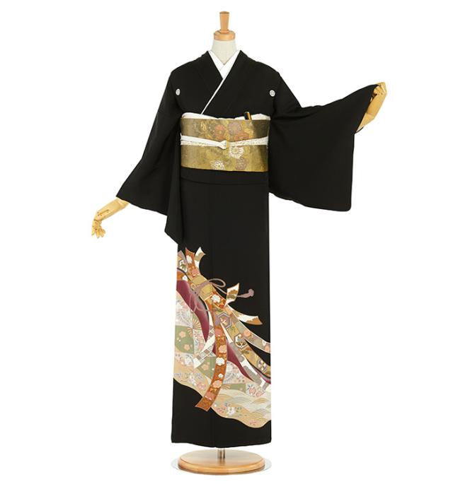 往復送料無料 2泊3日 レンタル 黒留袖 レンタル Mサイズ No.2219