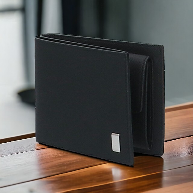 ダンヒル 財布 二つ折り財布 メンズ 小銭入れ dunhill プレイン 22R2P10PS ブラック