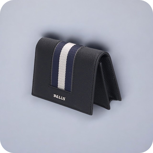 バリー カードケース メンズ レディース ブランド BALLY レザー 6309705 ブラック ネイビー 小物