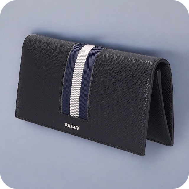 バリー 長財布 メンズ レディース ブランド BALLY レザー 6309714 ブラック ネイビー 財布