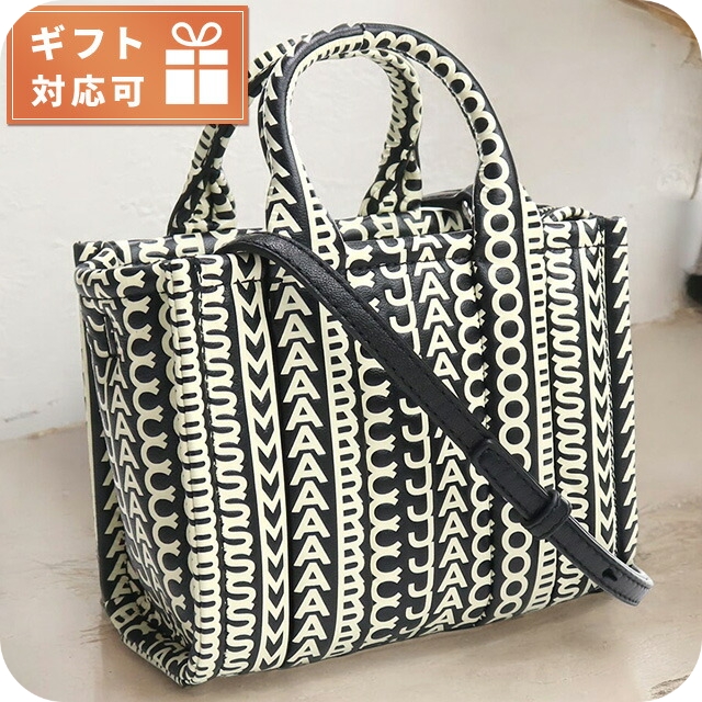 マーク・ジェイコブス トートバッグ レディース ブランド MARC JACOBS THE MICRO TOTE レザー ベトナム H052L03FA22 BLACK-WHITE ブラック ホワイト系 バッグ