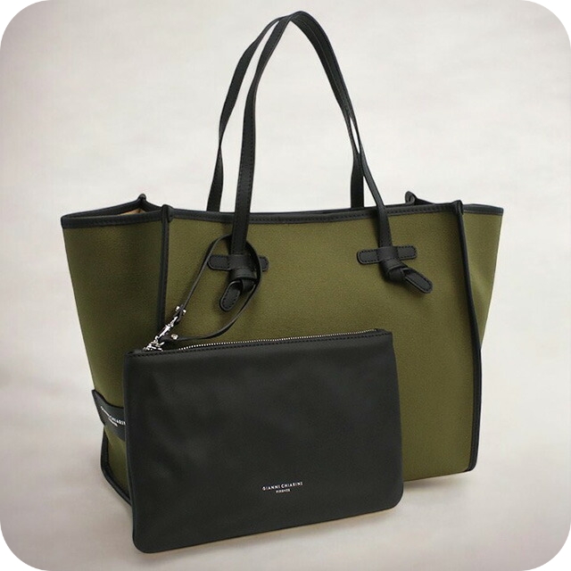 ジャンニ キアリーニ トートバッグ レディース ブランド GIANNI CHIARINI イタリア 6850 MILITARE-CORDA カーキ バッグ
