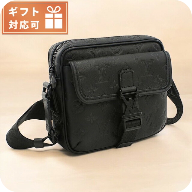 ルイヴィトン 斜め掛け ショルダーバッグ メンズ ブランド モノグラム・シャドウ ゲットアウェイ・メッセンジャー レザー M12516 ノワール バッグ