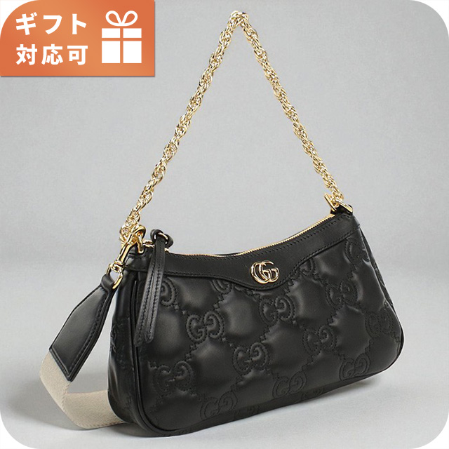 グッチ 斜め掛け ショルダーバッグ レディース ブランド GUCCI GG MATELASSE 735049 ブラック バッグ