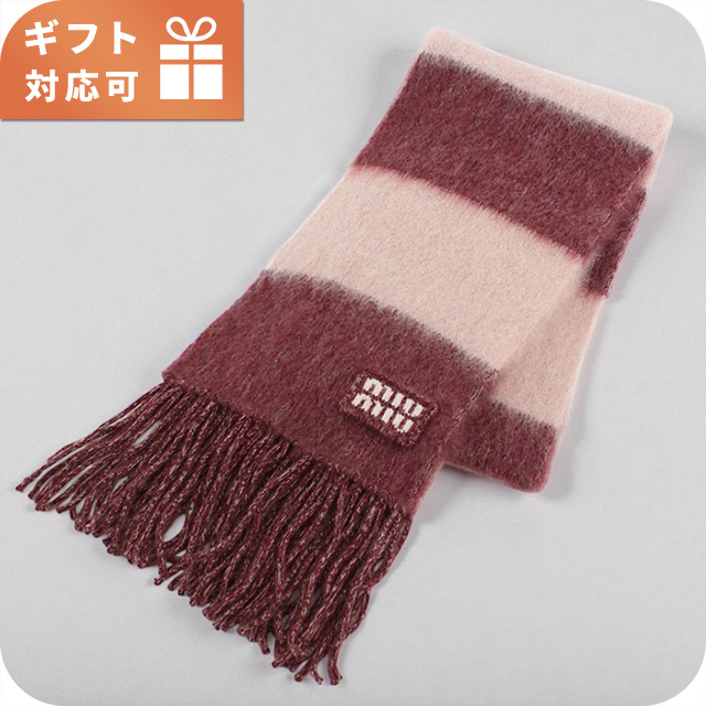 ミュウミュウ マフラー ユニセックス ブランド MIUMIU 5FS094 ピンク 小物