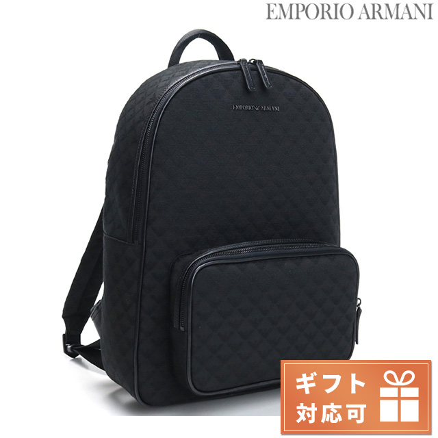 エンポリオ・アルマーニ リュック メンズ ブランド EMPORIO ARMANI ポリエステル コットン Y4O315 BLACK ブラック バッグ