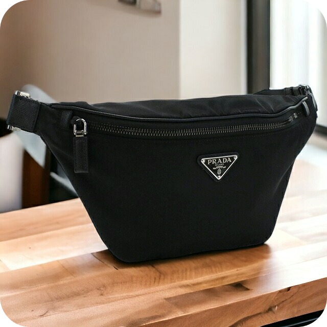プラダ ボディバッグ メンズ ブランド PRADA TESSUTO+SAFFIANO ナイロン イタリア 2VL033 NERO ブラック バッグ