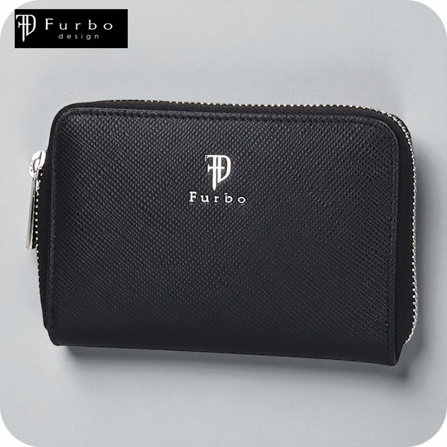 フルボ 二つ折り財布 メンズ レディース ブランド Furbo 革 レザーウォレット 小銭入れあり FRB151 ブラック 財布 ウォレット 高級 おしゃれ プレゼント 実用的