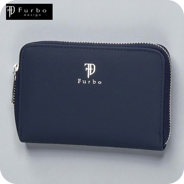 フルボ 二つ折り財布 メンズ レディース ブランド Furbo 革 レザーウォレット 小銭入れあり FRB151 ネイビー 財布 ウォレット 高級 おしゃれ プレゼント 実用的