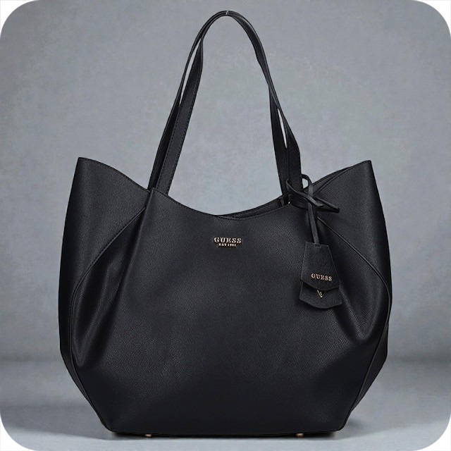 ゲス トートバッグ レディース ブランド GUESS AMORETTE 2 In 1 Tote BG789824 BLACK バッグ 軽量 手提げ 高級 おしゃれ プレゼント 女性 実用的 かわいい