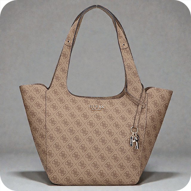 ゲス トートバッグ レディース ブランド GUESS CALISTA SG733422 LATTE LOGO バッグ 軽量 手提げ 高級 おしゃれ プレゼント 女性 実用的 かわいい